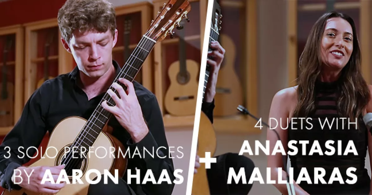 7 New Videos! Aaron Haas in both Solo & Duo performances with special guest Anastasia Malliaras
