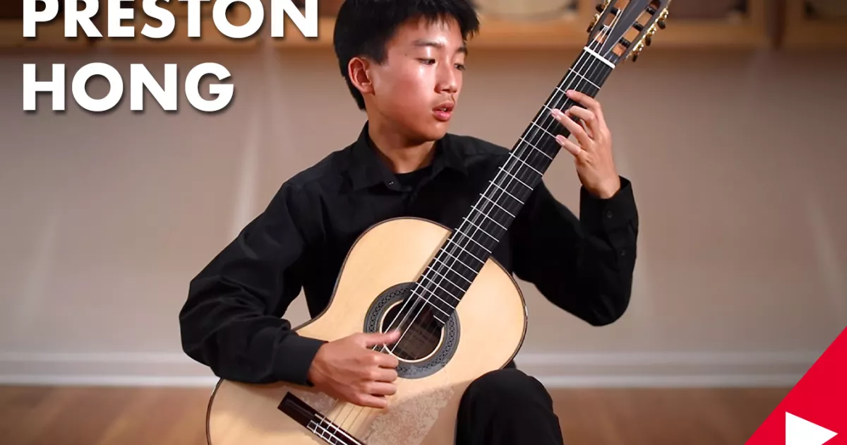 Preston Hong - 14-year-old classical guitar talent records at GSI