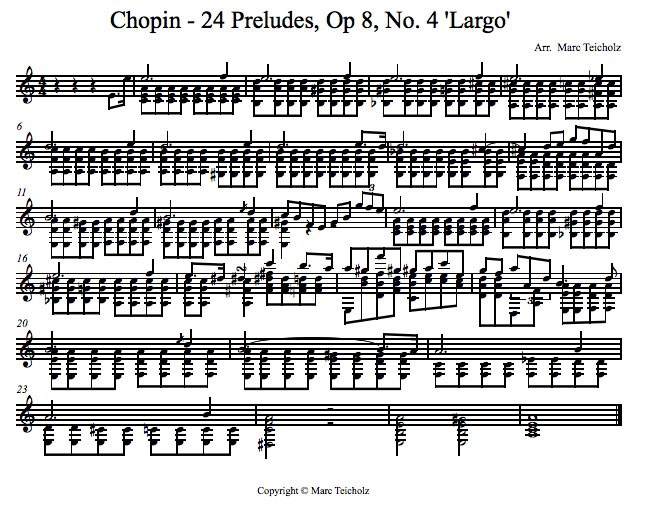 Marc Teicholz's Chopin Transcription