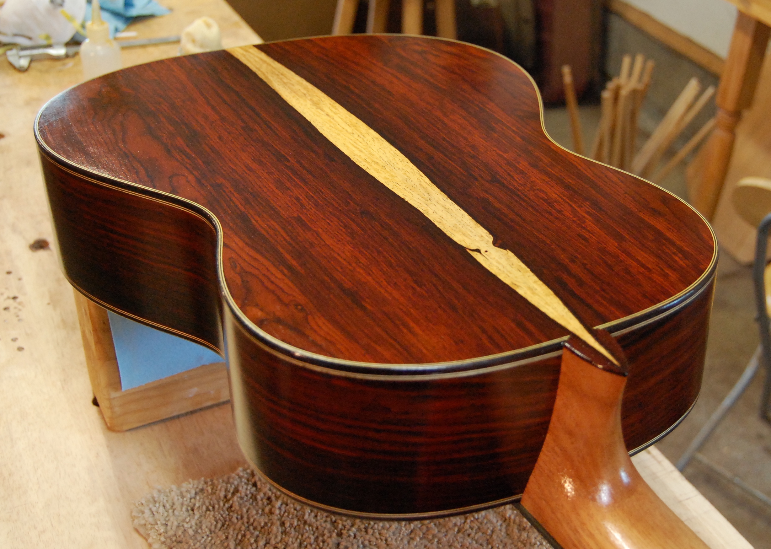 Andy Culpepper Picks a Beautiful Set of Cocobolo for His New GSI Guitar.