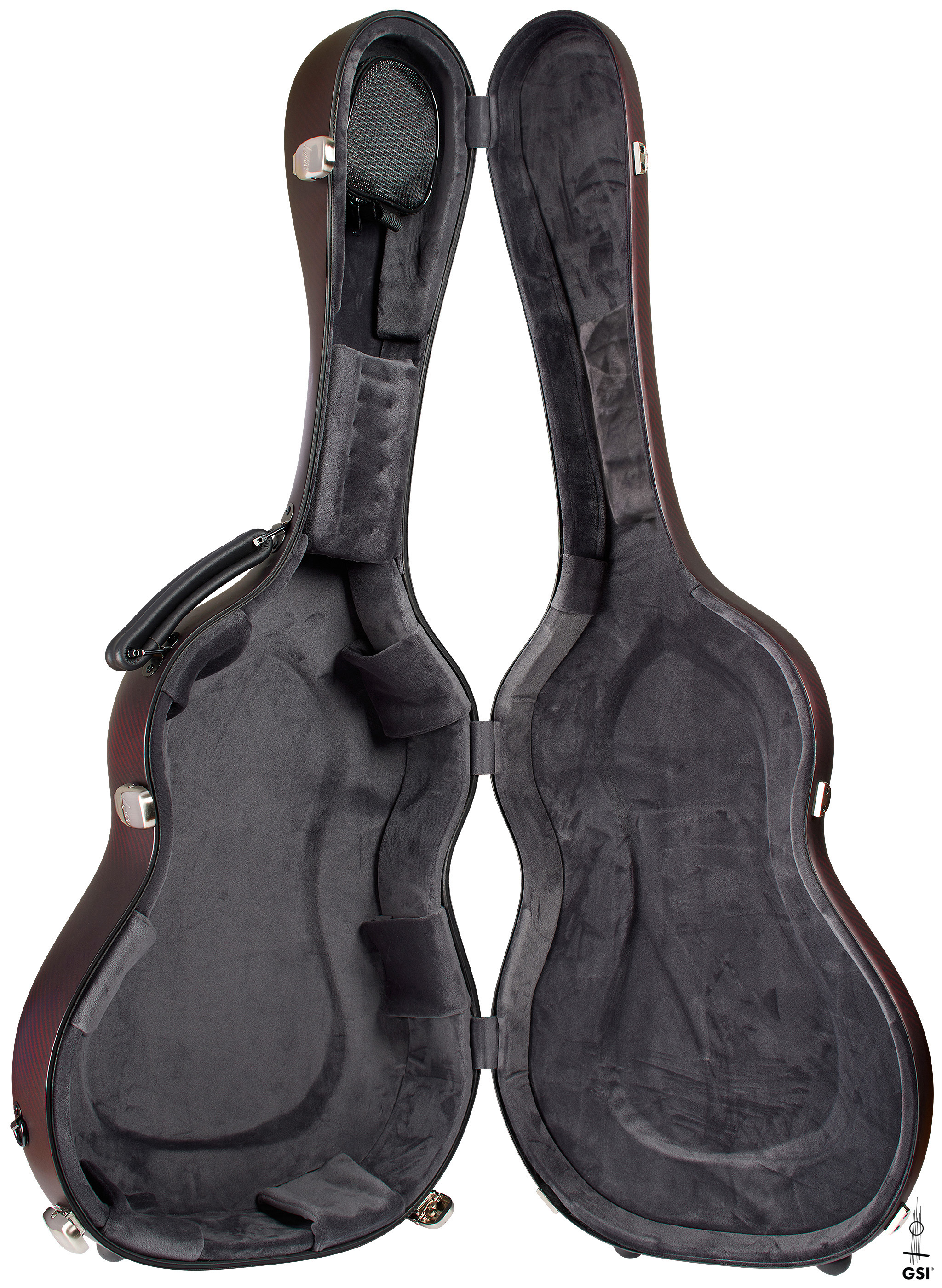“Luthier Series Carbon Case” by Leona Cases - Matte Bordeaux