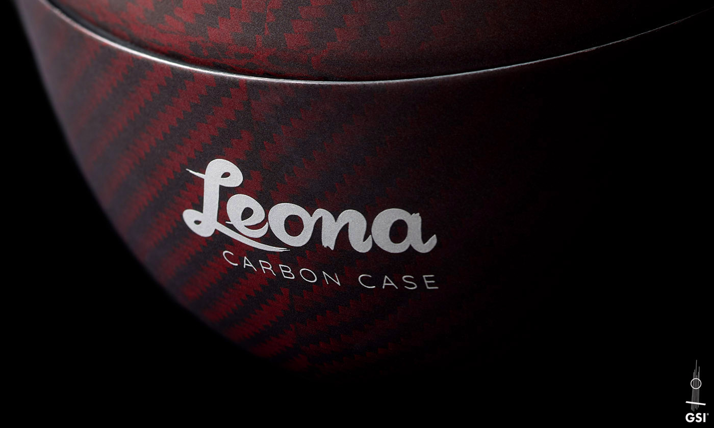 “Luthier Series Carbon Case” by Leona Cases - Matte Bordeaux