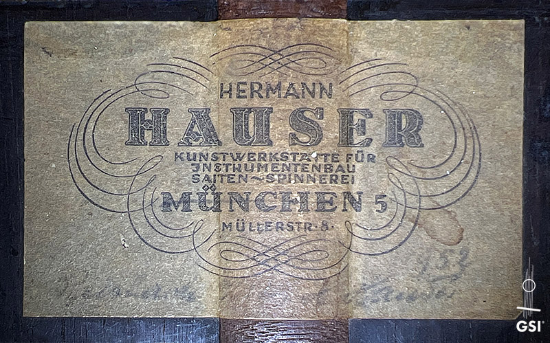 1952 Hermann Hauser I SP/CSAR (ex Sergio Abreu) Guitar | GSI