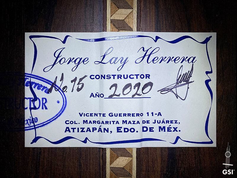2020 Jorge Lay Herrera CD/CO Guitar | GSI
