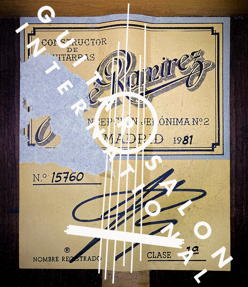 1981 Jose Ramirez "1a" CD/IN (ex Stephen Paul, aka "Esteban") Guitar | GSI
