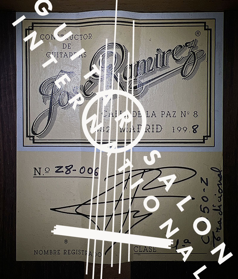 1998 Jose Ramirez "1a Tradicional - Lefty" CD/IN Guitar | GSI