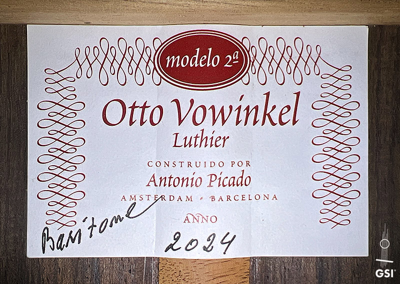 2024 Otto Vowinkel "2a Baritone" SP/IN Guitar | GSI