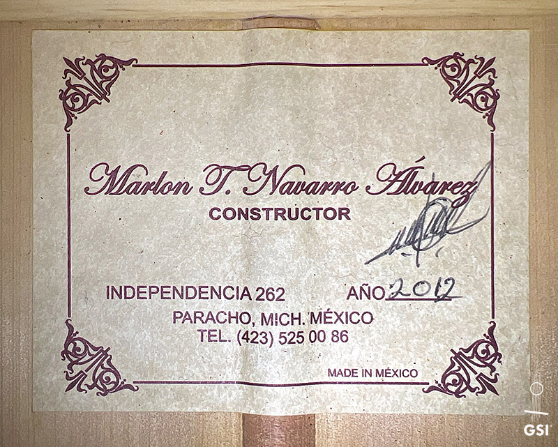 2012 Marlon Navarro Alvarez "Student Flamenco" SP/CY Guitar | GSI